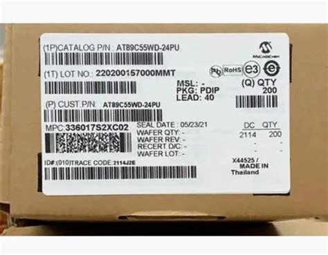 Microchip At89c55wd 24pu Pic Microcontroller 8051 Pdip 40 At ₹ 125 Piece In Mumbai