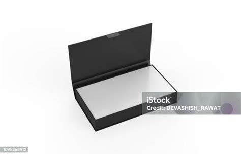 디자인 이나 광고 무료 사본 공간 깨끗 한 이랑 템플릿 열기 골 판지 상자에 연락처 명함을 화이트 3d 그림 0명에 대한 스톡 사진 및 기타 이미지 Istock