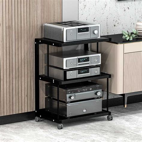 功放机架音响音箱机柜cd胆机hifi器材多层可移动置物支架脚架柜子 虎窝淘