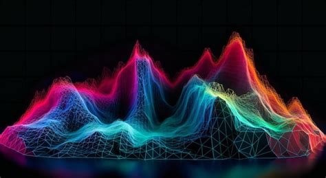 Premium Photo A Colorful Colorful Wave Graph And Lines