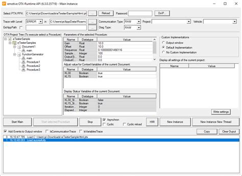 otx runtime for c runtime api sample program