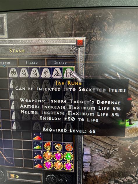 Jah Rune Diablo 2 Resurrected Video Gaming Gaming Accessories In