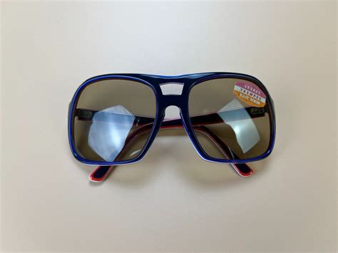 Deadstock 1970s Oversized Ski Style Sunglasses W Red White Blue