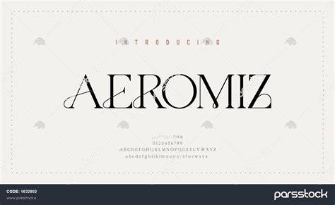 فونت و شماره حروف الفبای زیبا طرح های مد مینیمال با حروف کلاسیک شهری تایپوگرافی فونت عروسی تصویر