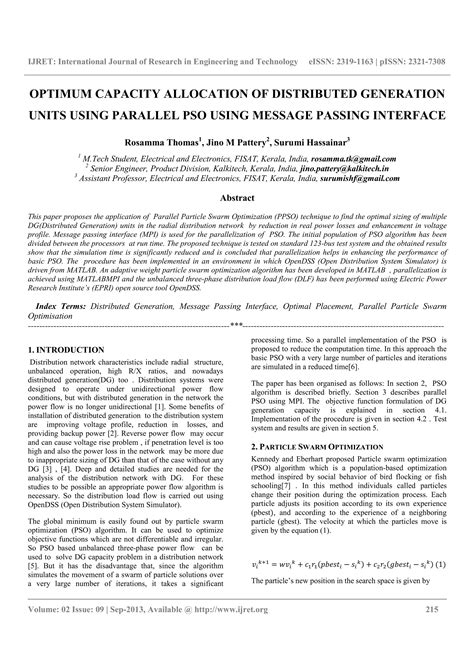 Optimum Capacity Allocation Of Distributed Generation Pdf