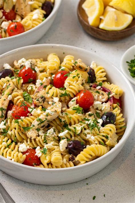 Greek Chicken Pasta Stephanie Kay Nutrition