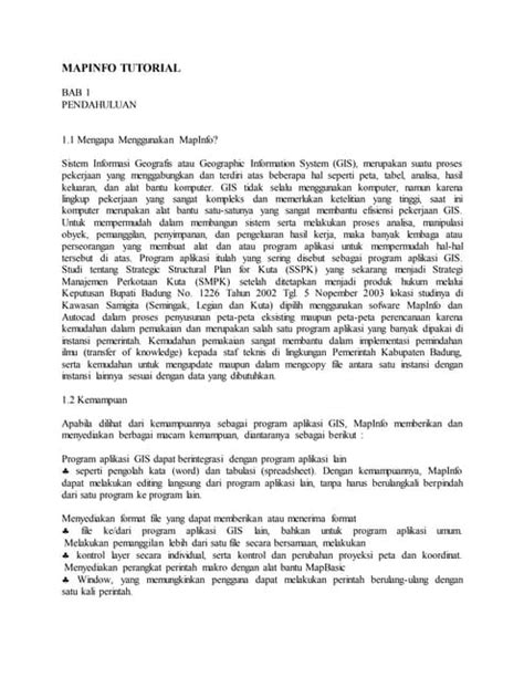 Mapinfo Tutorial Docx