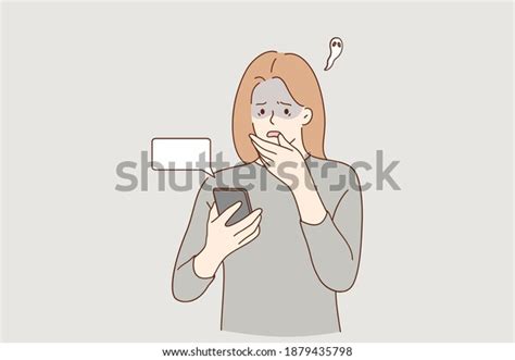 Frustration Broken Phone Problems Communication Concept Stock Vector