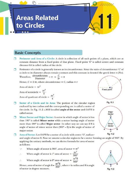 Colorful Ws Areas Related To Circles Pdf