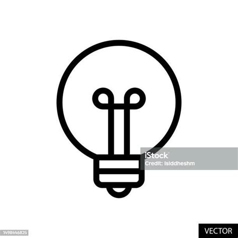 Icône Vectorielle Dampoule Électrique Dans Un Design De Style Ligne