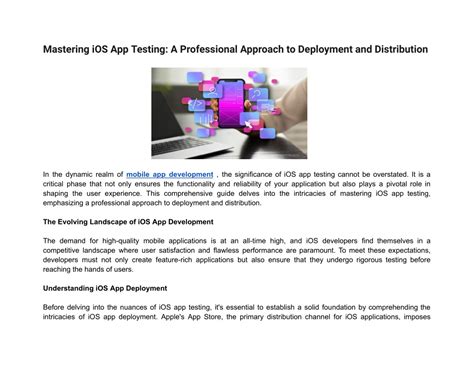 Ppt Mastering Ios App Testinga Professional Approach To Deployment