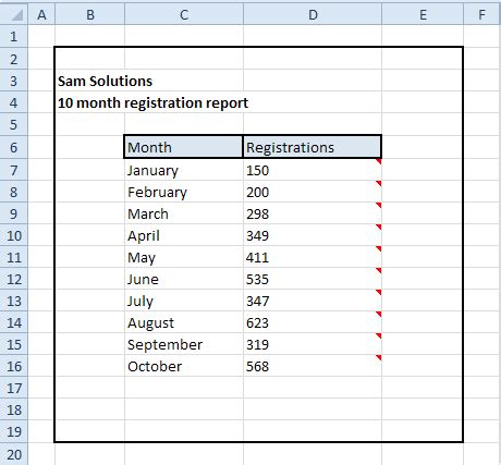 Microsoft Excel Test Test Answers