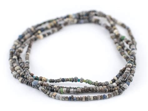 Grey Ancient Djenne Nila Glass Beads The Bead Chest