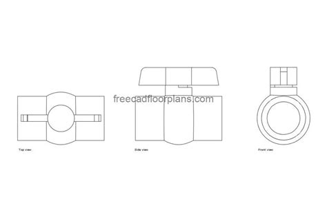 Upvc Ball Valve Free Cad Drawings