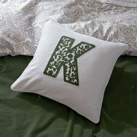 Garden Monogram Pillow Cover Pottery Barn Teen