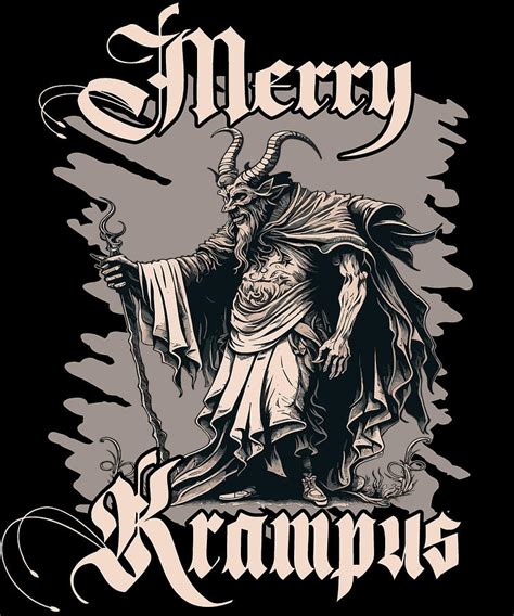 Horror Krampus T Shirt Evil Christmas Custom 3 Digital Art By