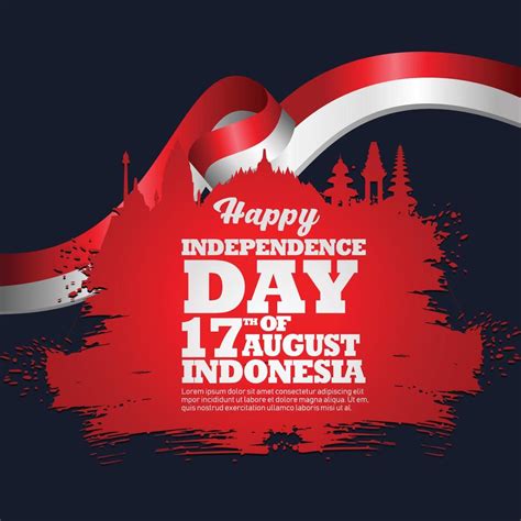 August 17th Happy Indonesian Independence Day Greeting Card Waving