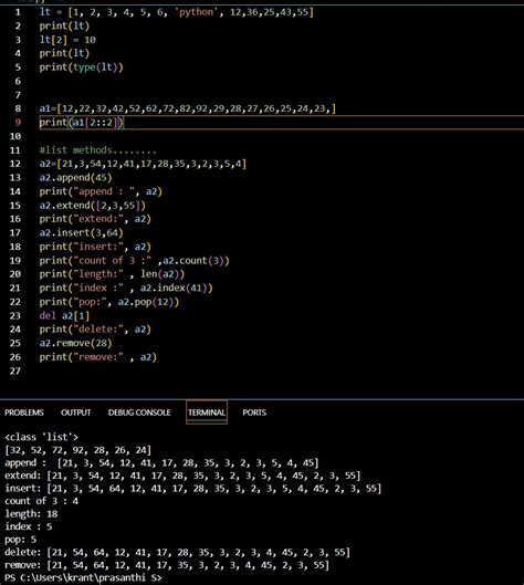 Prasanthi Sikhakolli On Linkedin Task 10 Practice List And List Comp