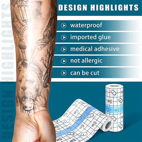 Rollo de vendaje de cuidado posterior para tatuajes película