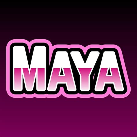 Premium Photo Maya Typography 3d Design Cute Text Word Cool