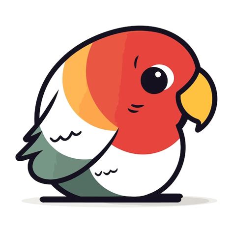 白い背景に孤立した可愛いオオカミ ベクトルイラスト プレミアムベクター