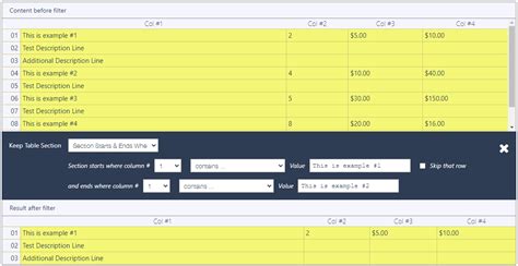 How To Use The Filter Keep Table Section Mailparser