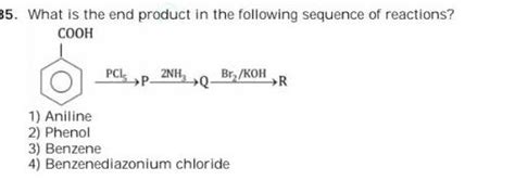 [ANSWERED] 35 What is the end product in the followi... - Physical Chemistry