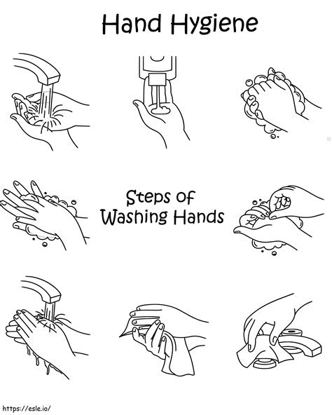 Hand Hygiene Coloring Page