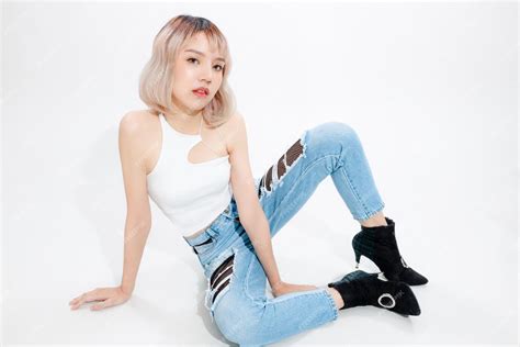 Premium Photo Fashionable Asian Woman Short Hair With Perfect Body