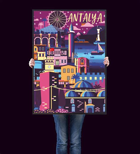 Antalya City Illustration Behance