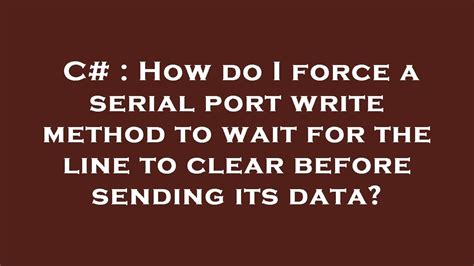 C Serial Port Write Example At Victor Bartlett Blog