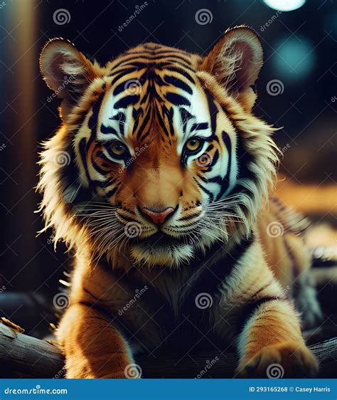 Cute Tiger Cub Stock Illustration Illustration Of Nose 293165268
