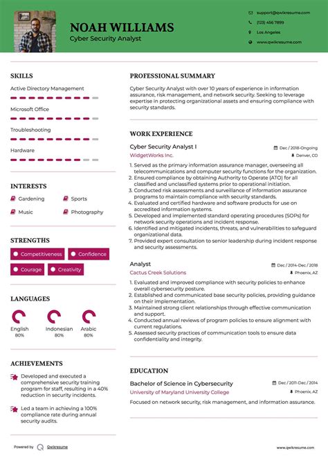 10 Cyber Security Analyst Resume Samples And Templates For 2025