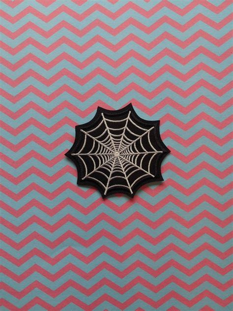 Dark Web Spider Diy Embroidered Patch Iron Sew On Applique Craft Motif Gothic Tattoo Patches