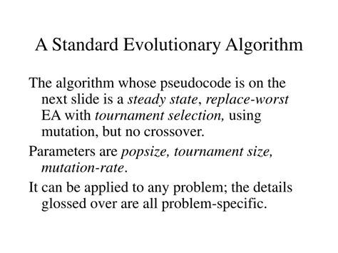 Ppt Ppt Primer On Evolutionary Algorithms Also Known As Genetic Algorithms Powerpoint