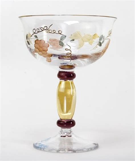 Georgio Romanian Crystal Champagne Glasses Set Of 4 Stemware Drinkware