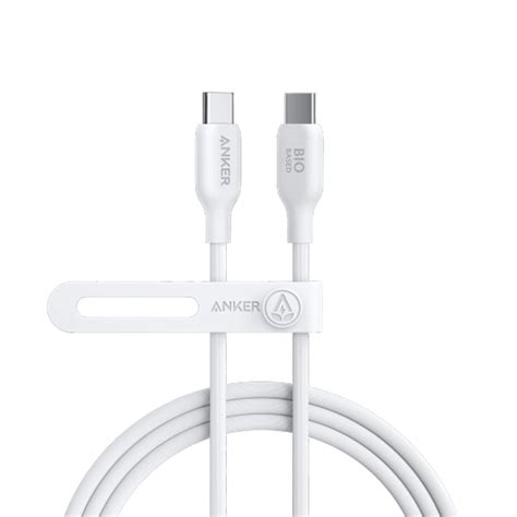 Anker 544 USB C To USB C Cable 140W Bio Based 3ft White A80F1H21
