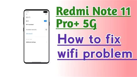 Redmi Note 11 Pro 5G How To Fix Wifi Problem YouTube