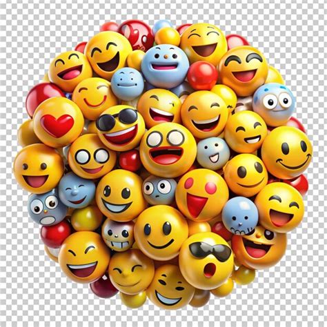Premium Psd Bundle Of Emojis Emoticons Faces Set Icons Isolate