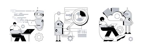 Premium Vector Aibased Software Abstract Concept Vector Illustrations