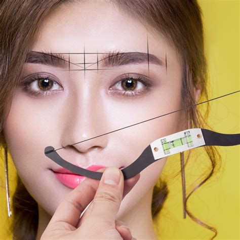 Microblading brow mapping Sulam Kening Measuring ruler pembaris纹绣定位尺画线