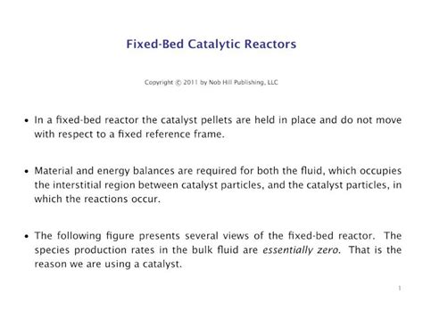 Pdf Fixed Bed Catalystic Reactors Dokumentips