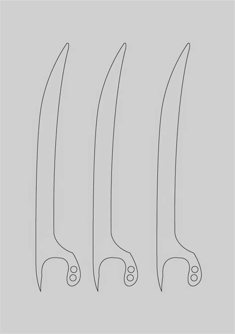 X Men Wolverine Prop Claws Cardboard DIY With Template Wolverine