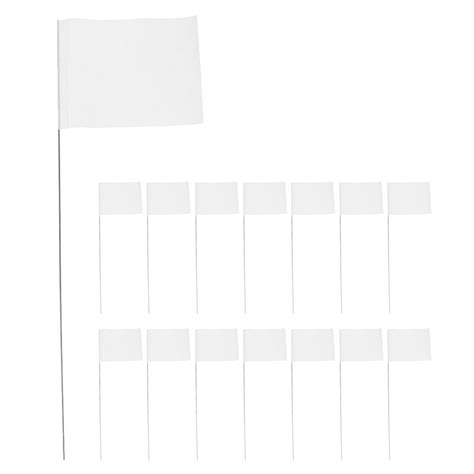 Hemoton 25pcs Marking Flags Writable Yard Flags Lawn Marker Flags Garden Marker Flags Safety