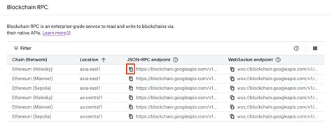 Quickstart Blockchain RPC Google Cloud