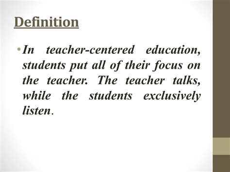 Teacher Centered Education Ppt