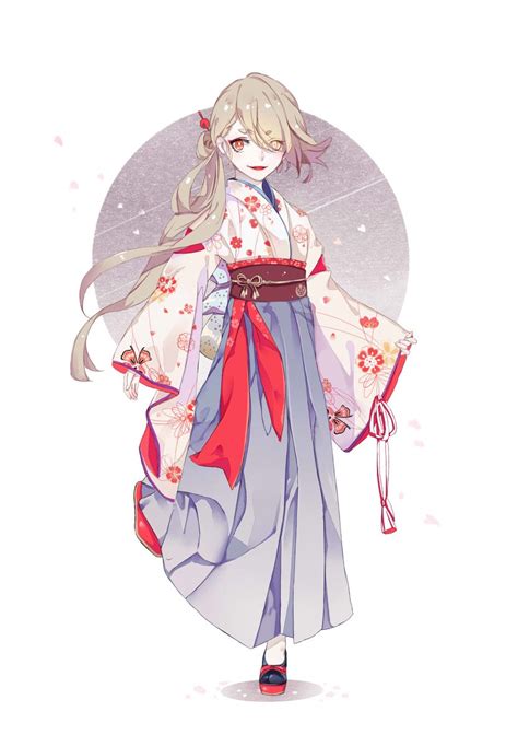 和服cos 1 イラスト アニメ着物 キャラクターデザイン