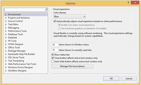 Basic Visual Studio Configuration