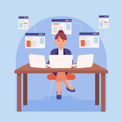 Female Developer Vector 227871 Vector Art At Vecteezy