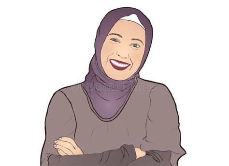 Portret Van Moslim Mooi Oosters Meisje In Gevormd Hijab Stock